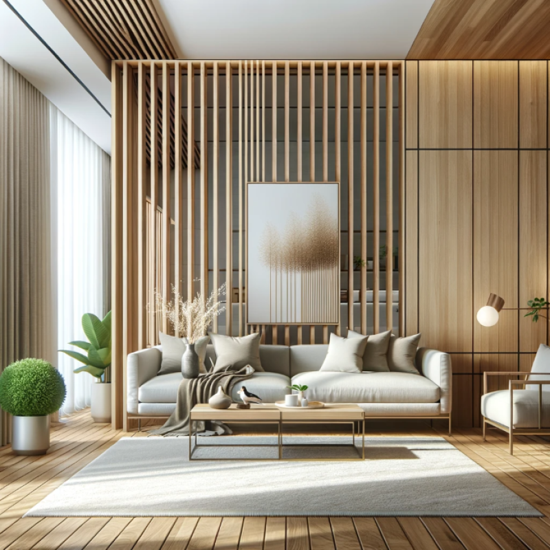 Claustra bois massif intérieur sur mesure